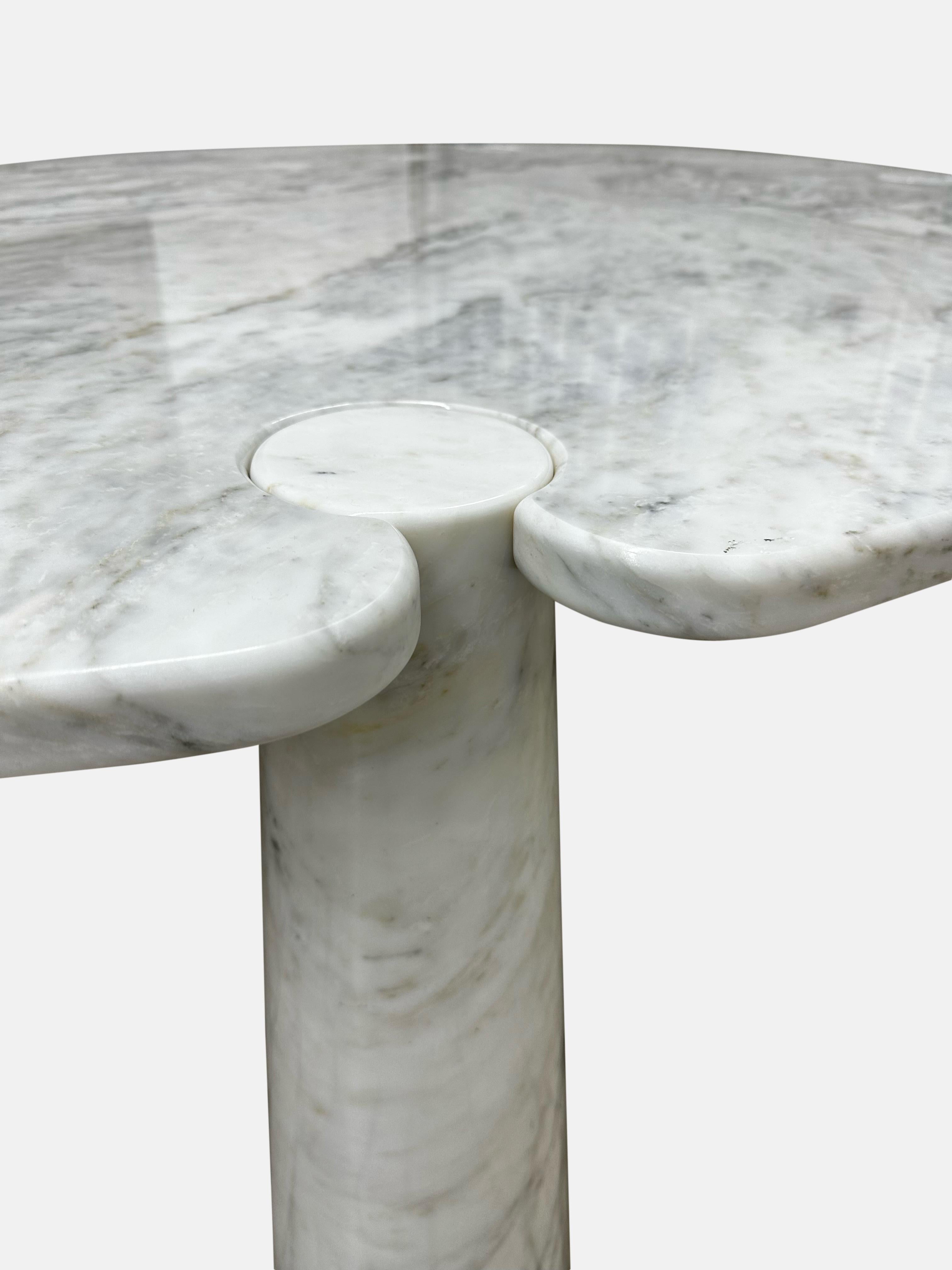 Angelo Mangiarotti for Skipper Carrara Marble Dining Table from Eros ...