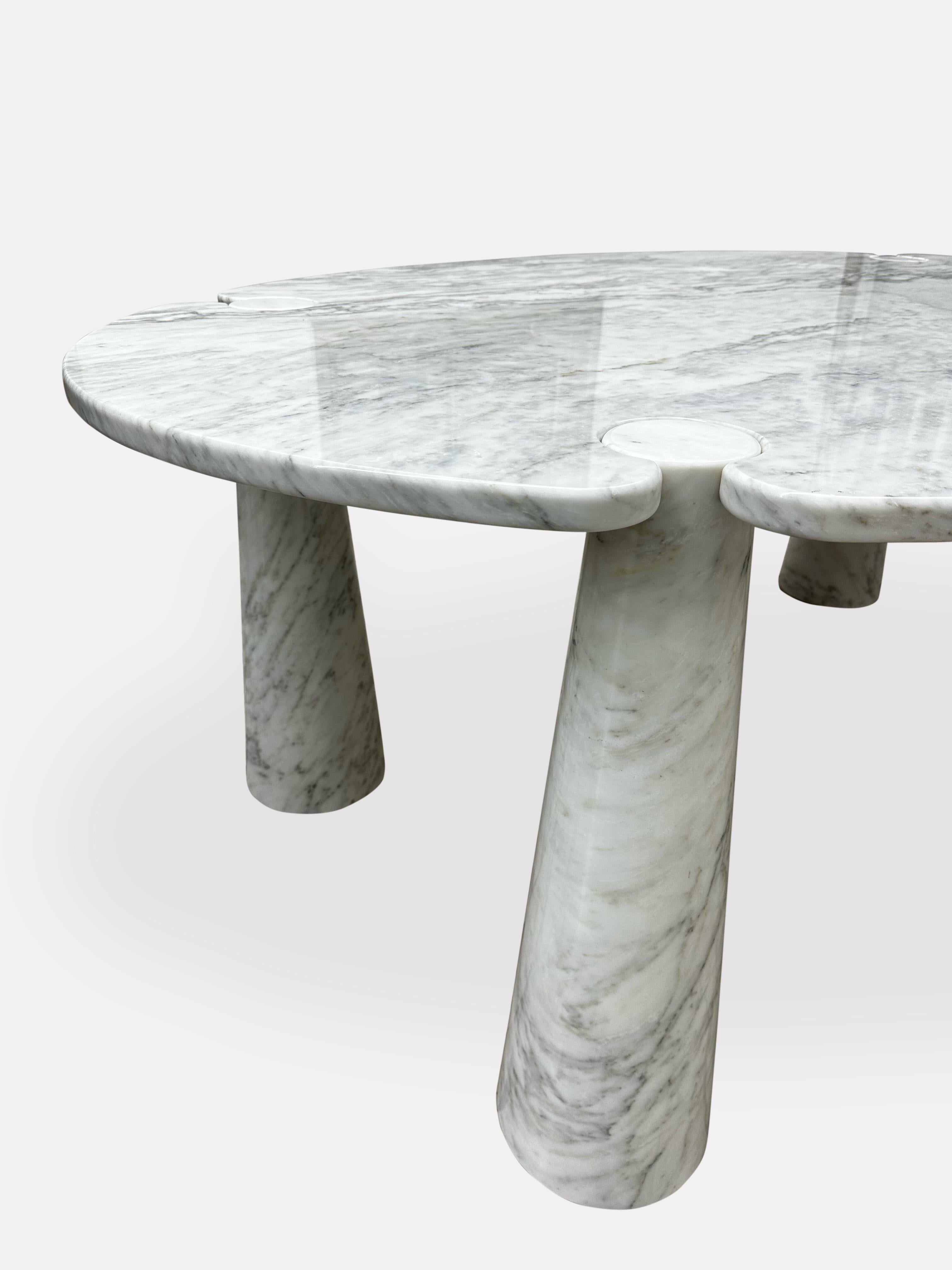Angelo Mangiarotti for Skipper Carrara Marble Dining Table from Eros ...