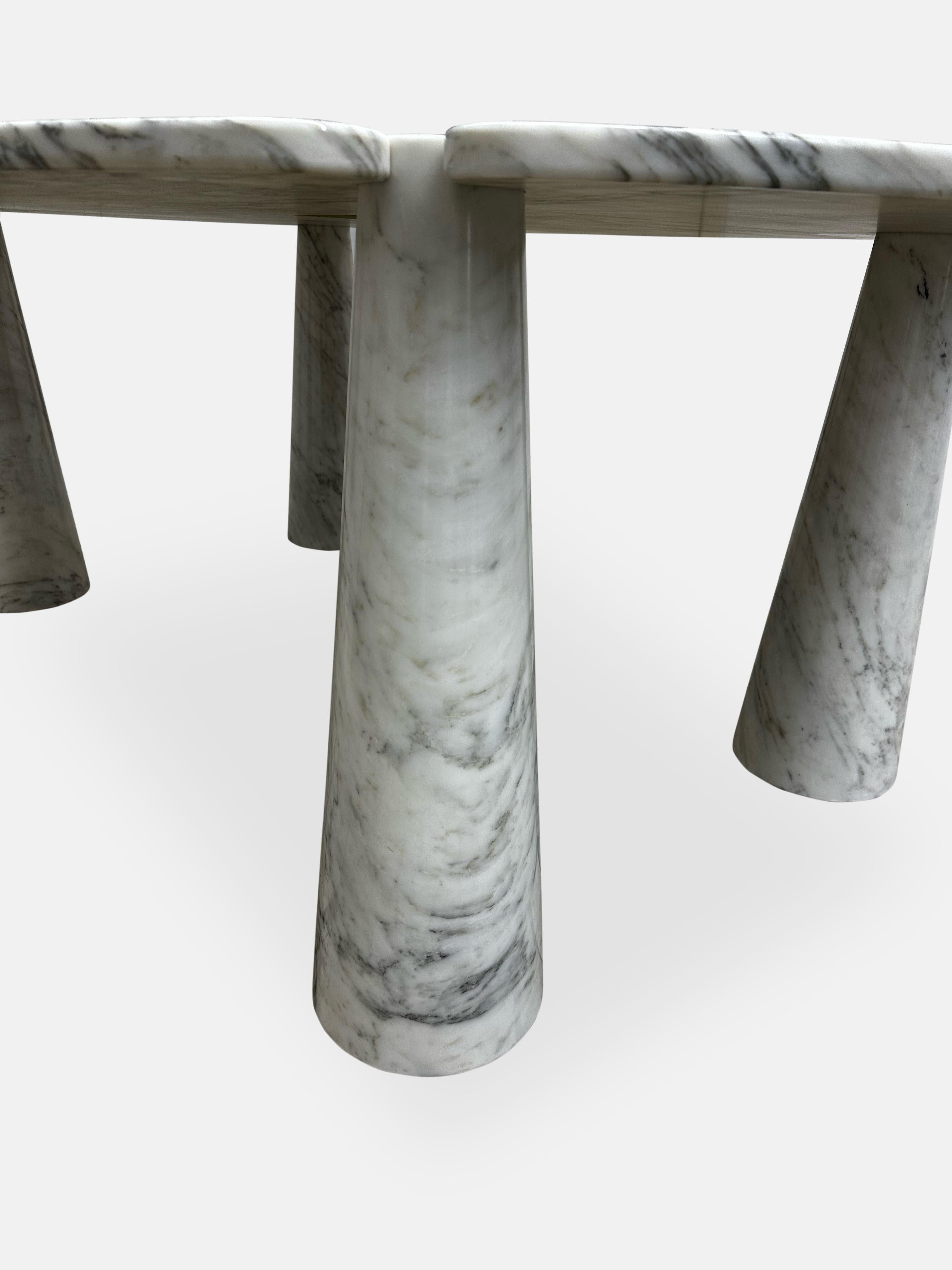 Angelo Mangiarotti for Skipper Carrara Marble Dining Table from Eros ...