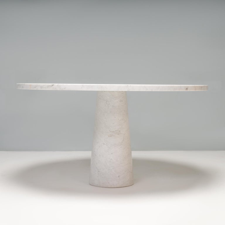 Angelo Mangiarotti for Skipper Carrara Marble M1 T70 Round Dining Table ...