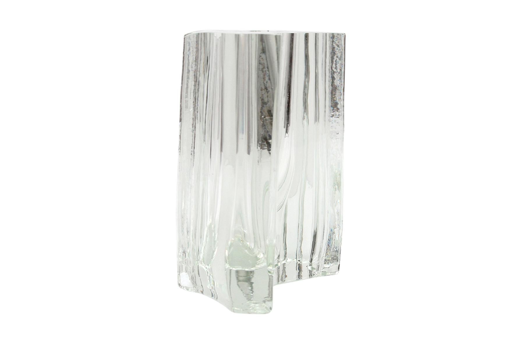 Angelo Mangiarotti Glass Vase for Vistosi at 1stDibs