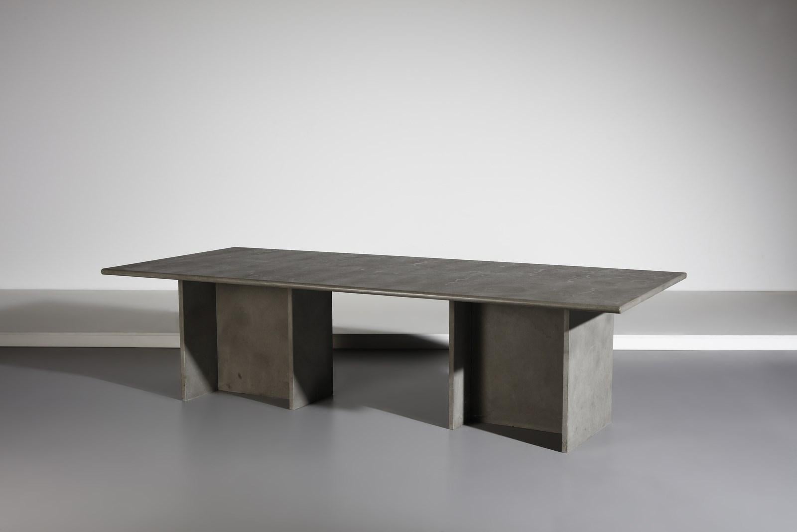 Angelo Mangiarotti Large Rectangular Table in Sandstone Italian ...
