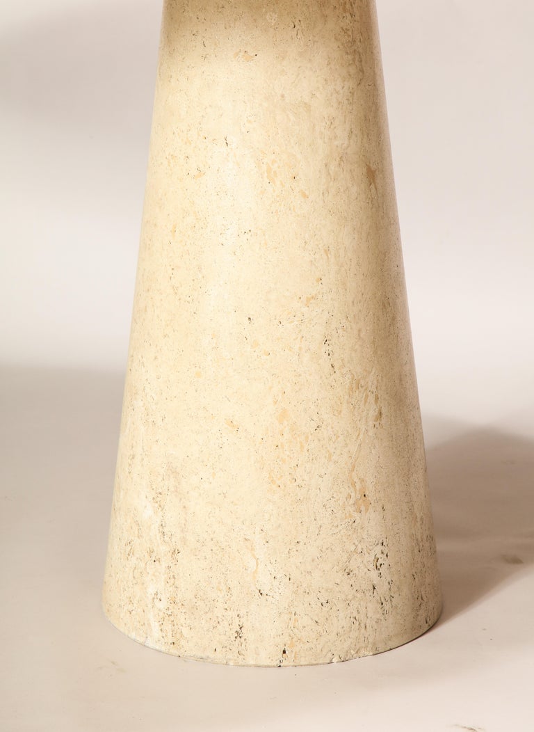 Angelo Mangiarotti Style Travertine Marble Oval Dining Table at 1stDibs ...