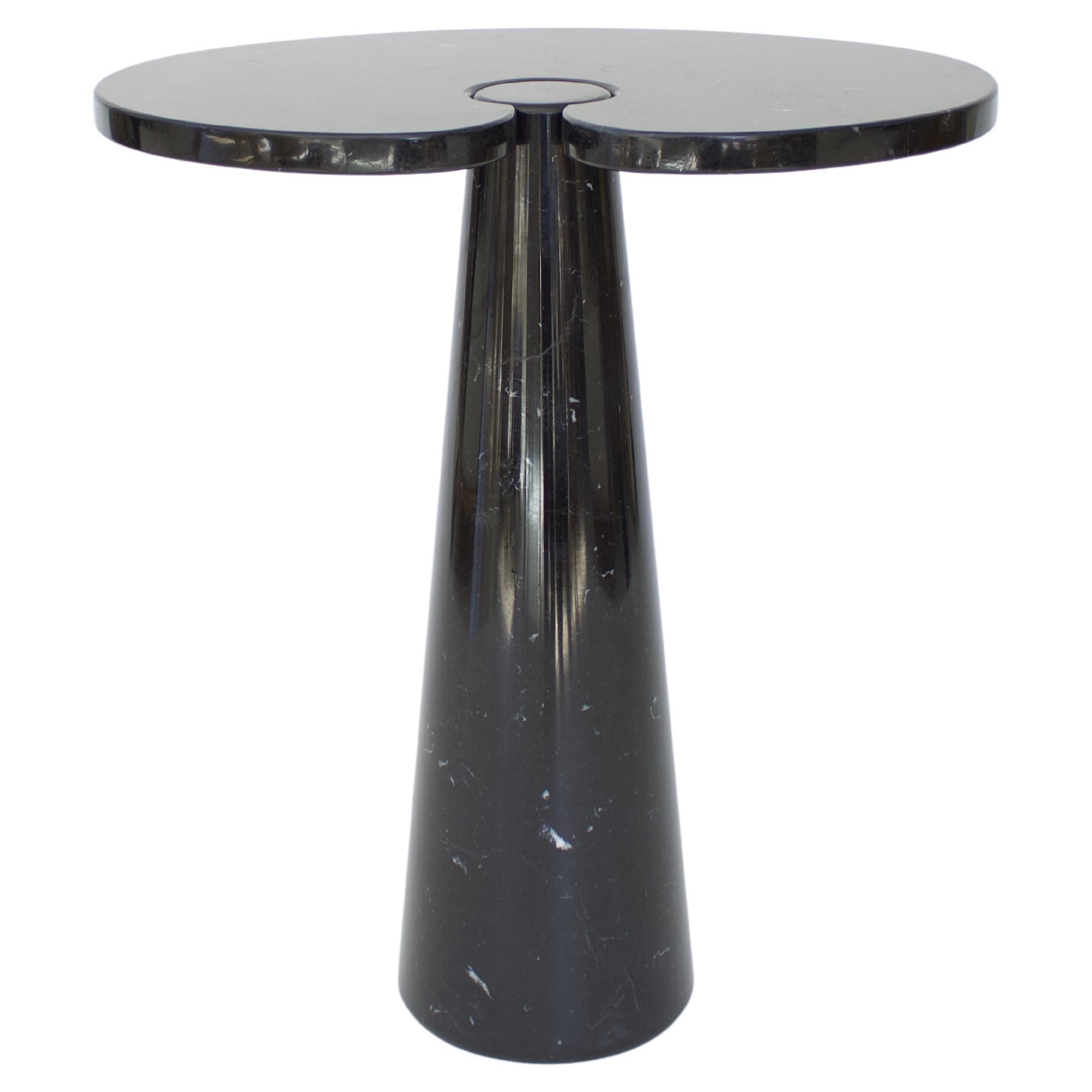 Italian Vintage Angelo Mangiarotti Tall Eros Side Table in Black ...
