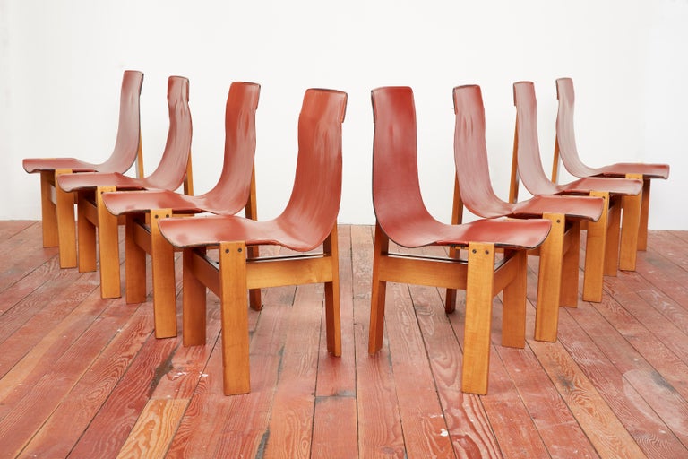 Angelo Mangiarotti Tre 3 Chair, Set of 8 For Sale at 1stDibs
