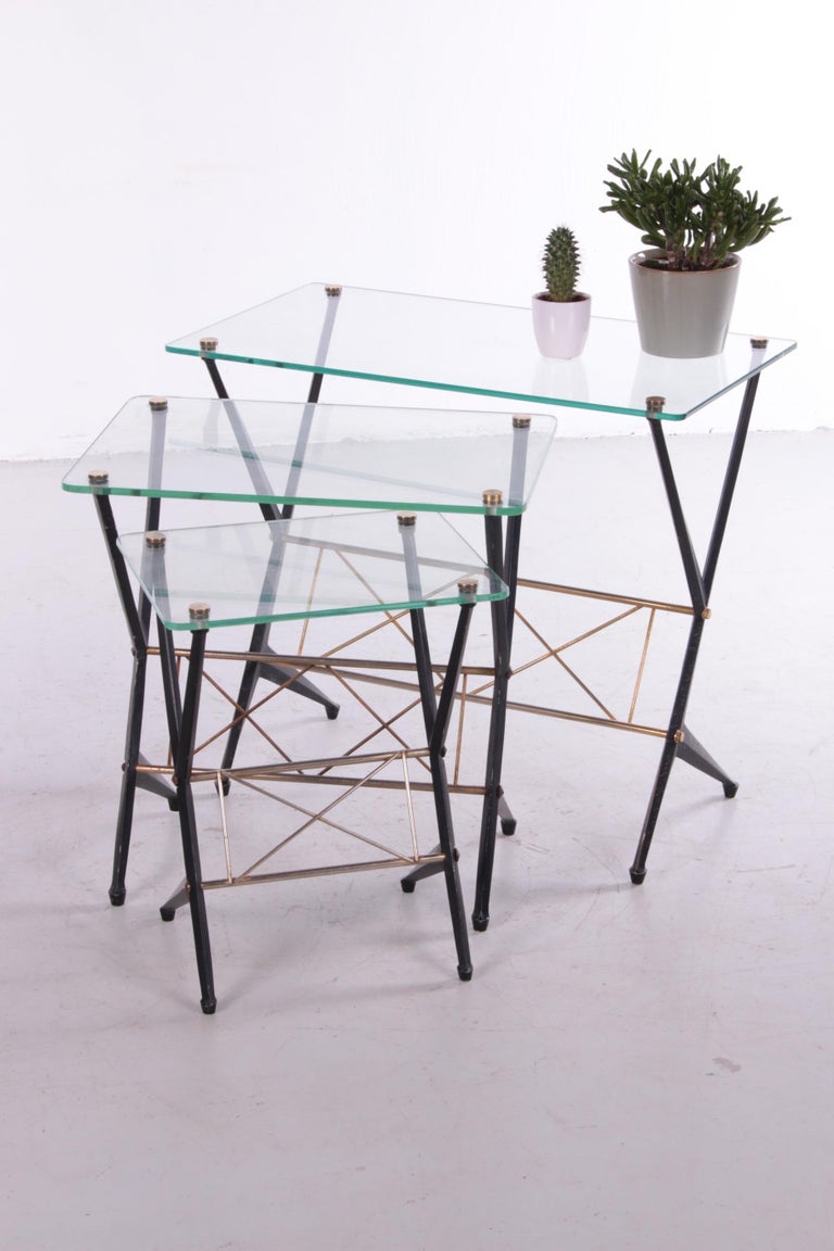 Angelo Ostuni Set of 3 Side Tables, Italy 1950 For Sale at 1stDibs