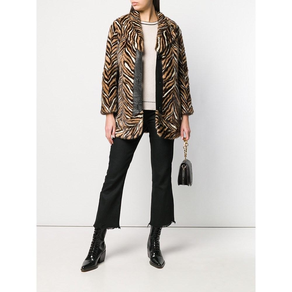 A.N.G.E.L.O. Vintage Cult brown 70s mink fur with tiger pattern For ...