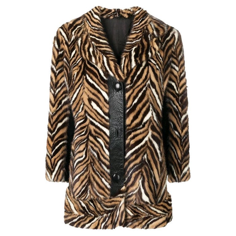 A.N.G.E.L.O. Vintage Cult brown 70s mink fur with tiger pattern For ...