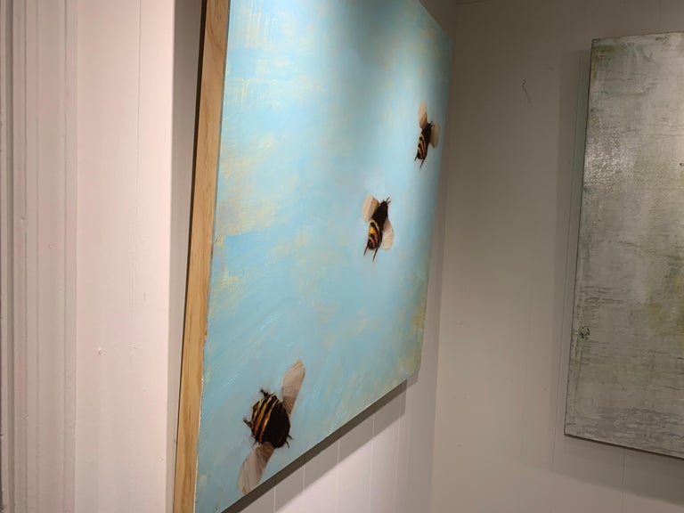 Angie Renfro - Bees 1-75 by Angie Renfro, Oil on Board Painting with ...