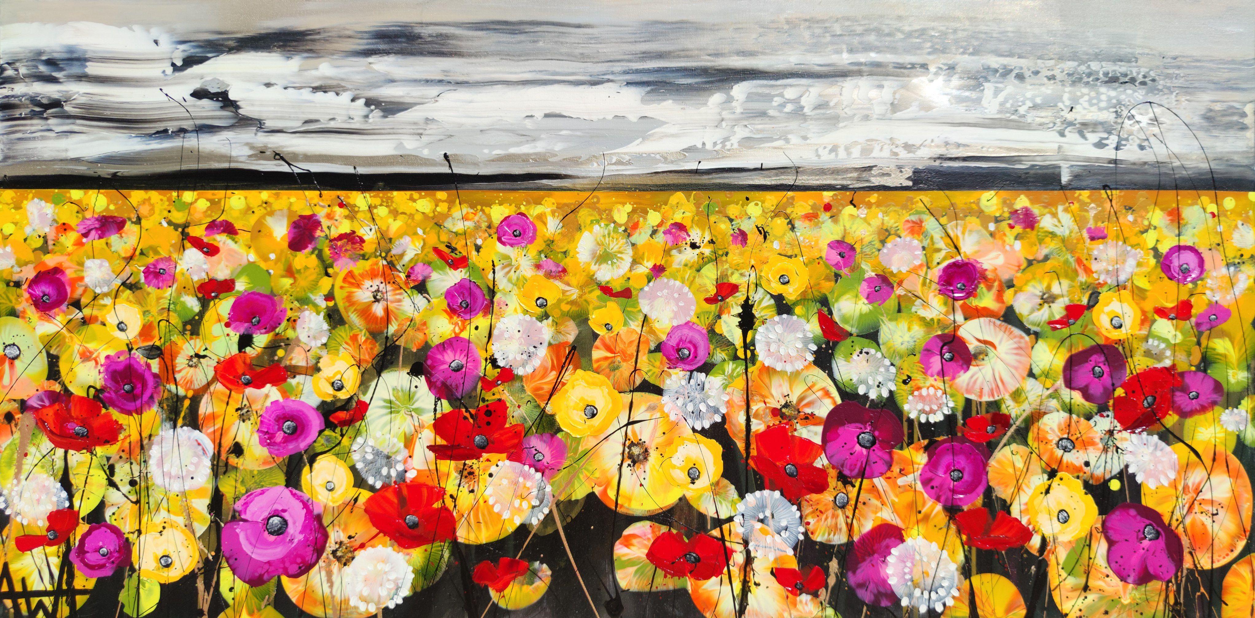 Angie Wright - Wildflower Melody, Painting, Oil on Canvas For Sale at ...