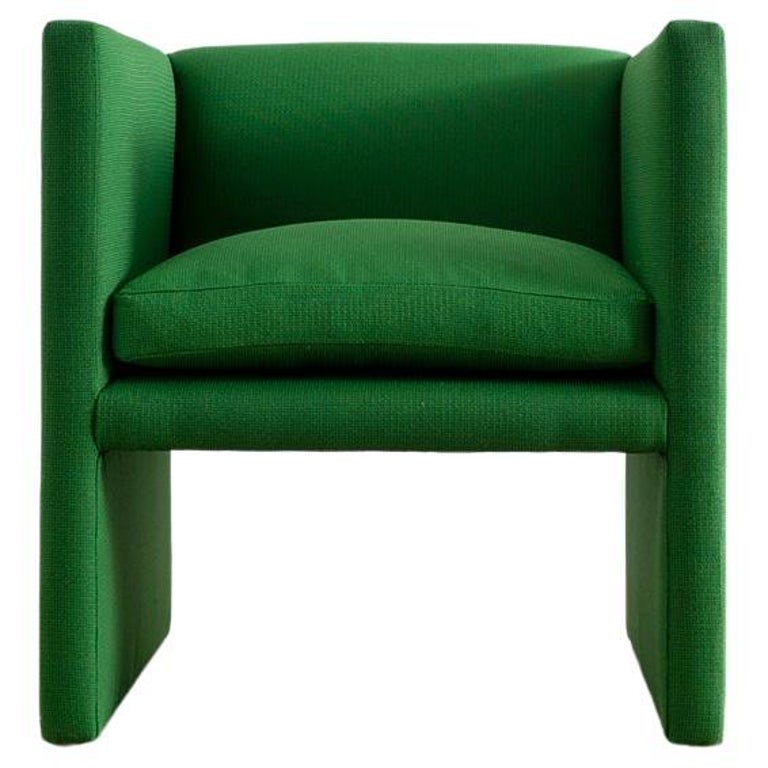 Angle Lounge Chair in Green Recycled Fabric For Sale at 1stDibs