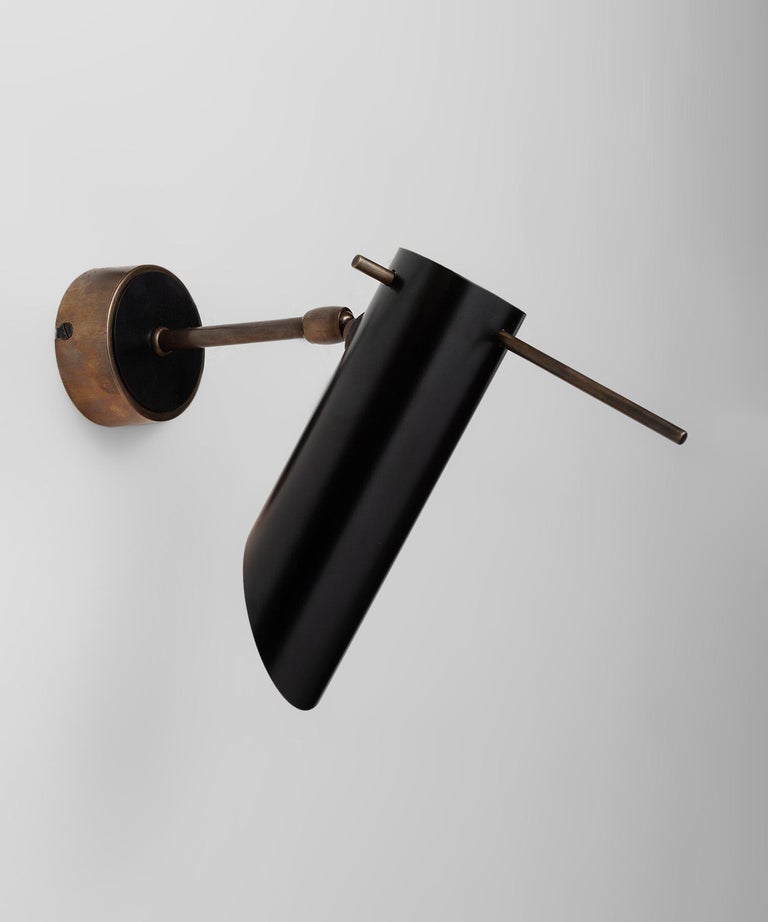 Angled Black Metal Picture Light, Made in Italy For Sale at 1stDibs ...