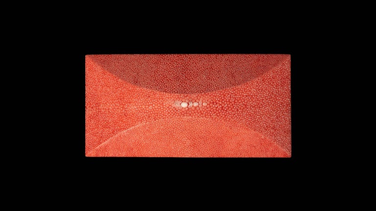 Angled Red Shagreen Box at 1stDibs