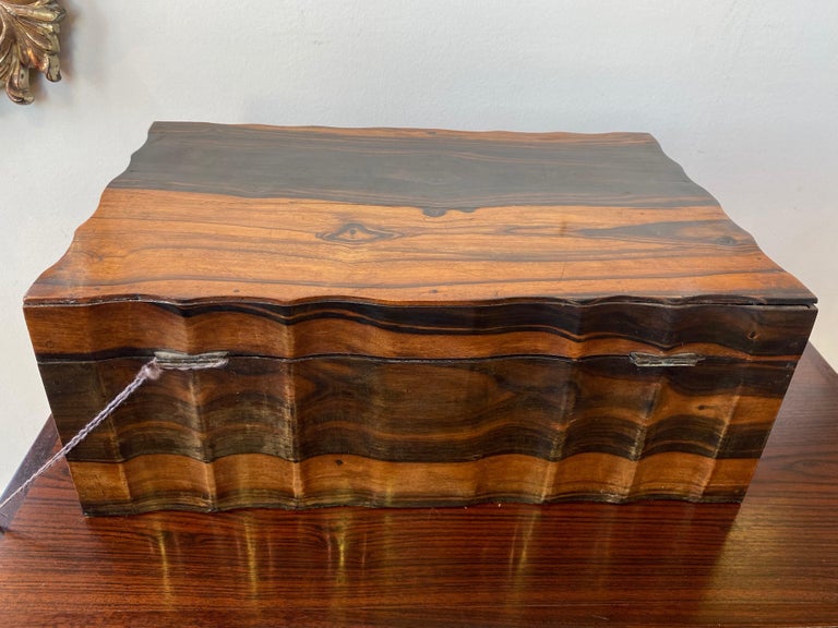 Anglo-Ceylonese Coromandel Work Box with Exceptional Decoration, Late ...