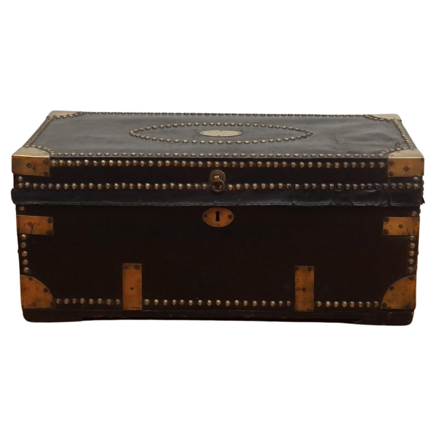 19th Century Camphor Wood Military Trunk, circa 1850 at 1stDibs