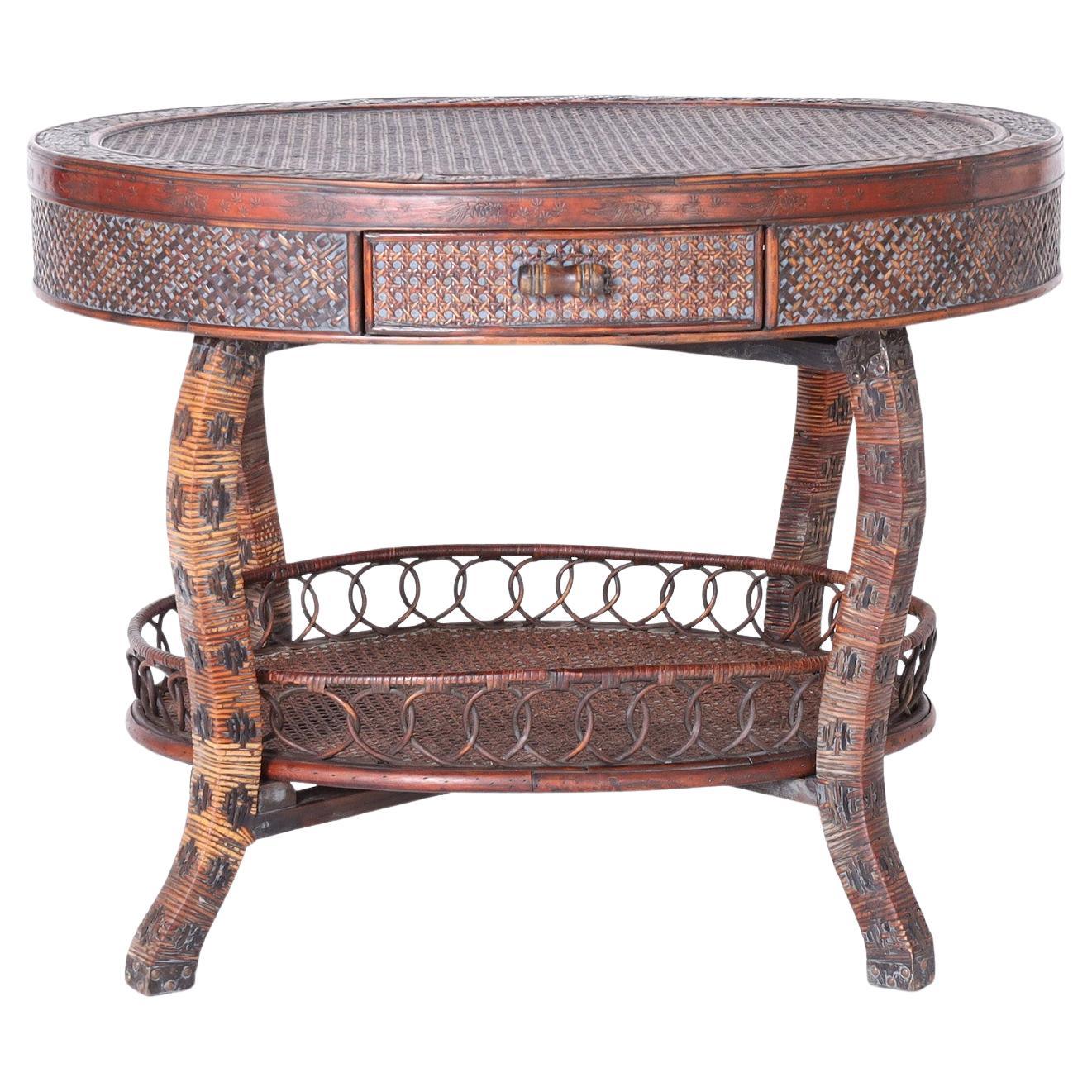 Large Round Inlaid Syrian Table with Checkerboard Top at 1stDibs