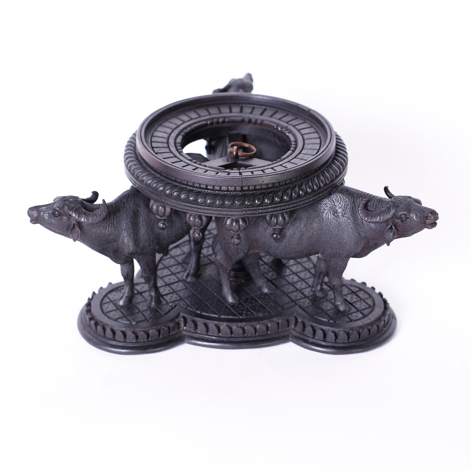 Anglo-Indian Carved Wood Petit Stand For Sale at 1stDibs