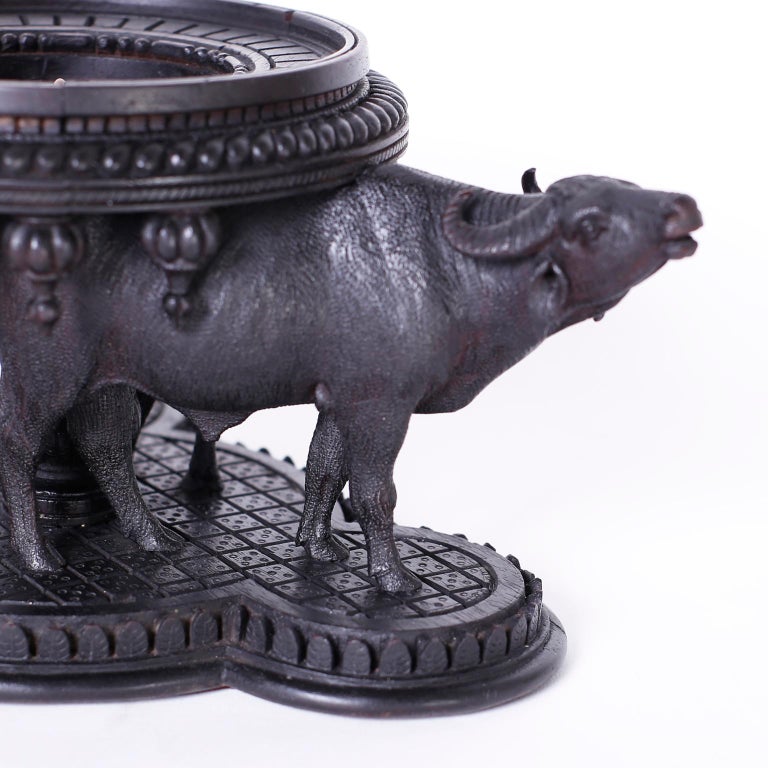 Anglo-Indian Carved Wood Petit Stand For Sale at 1stDibs