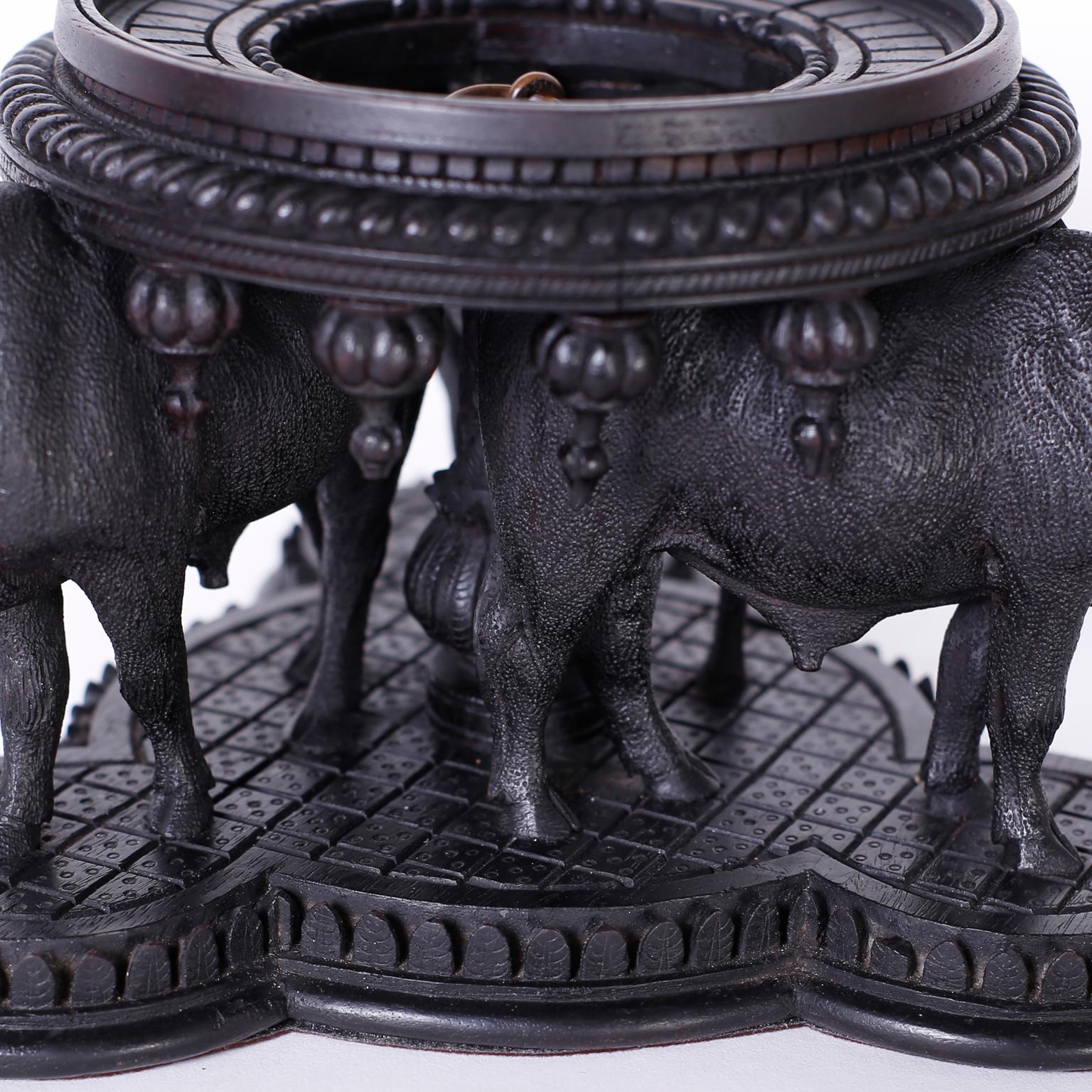 Anglo-Indian Carved Wood Petit Stand For Sale at 1stDibs