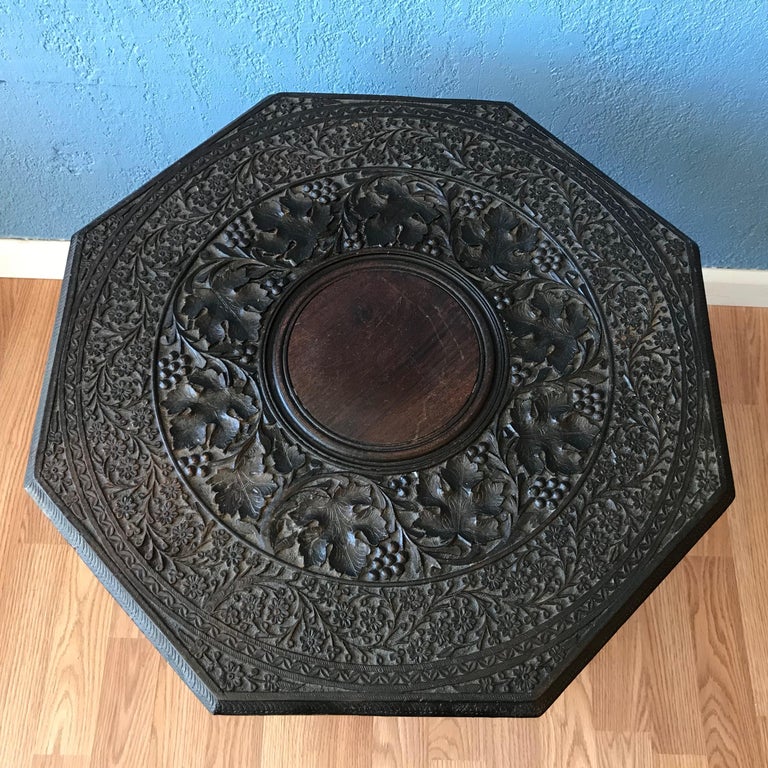 Anglo - Indian Elephant Motif Table For Sale at 1stDibs