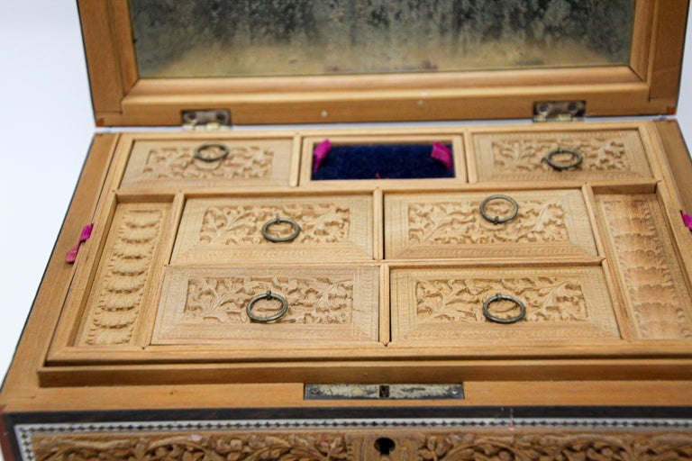 Anglo-Indian Footed Box with Lidded Compartments, 19th Century For Sale ...