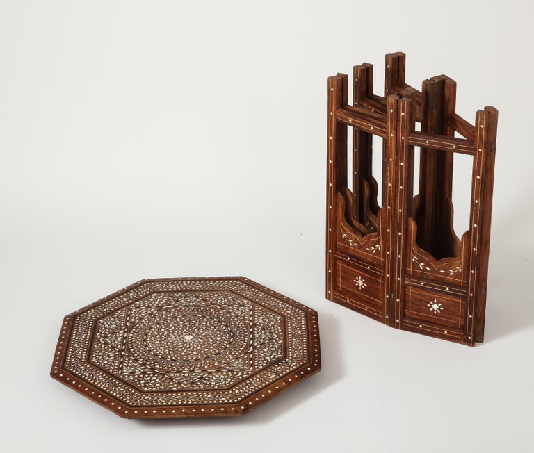 Anglo-Indian Inlaid Octagonal Folding Tea Table at 1stDibs