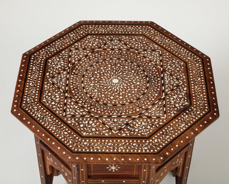 Anglo-Indian Inlaid Octagonal Folding Tea Table at 1stDibs