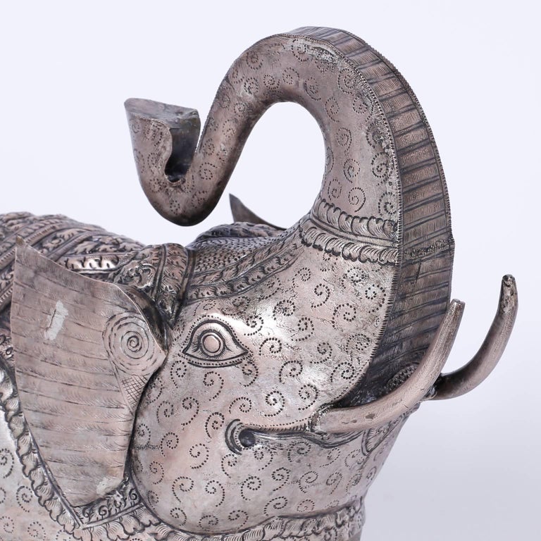Anglo Indian Metal Elephant Box at 1stDibs | elephant boxes