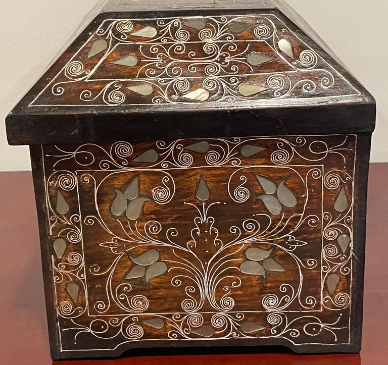 Anglo-Indian Mother of Pearl Inlaid Trunk/Box For Sale at 1stDibs