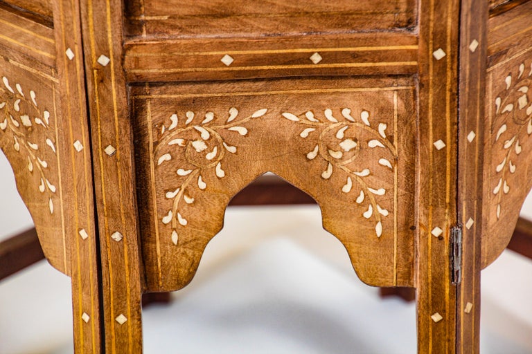 Anglo-Indian Octagonal Mughal Moorish Chess Game Table with Inlay India ...