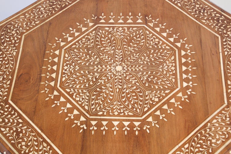 Anglo-Indian Octagonal Mughal Moorish Table with Inlay India at 1stDibs
