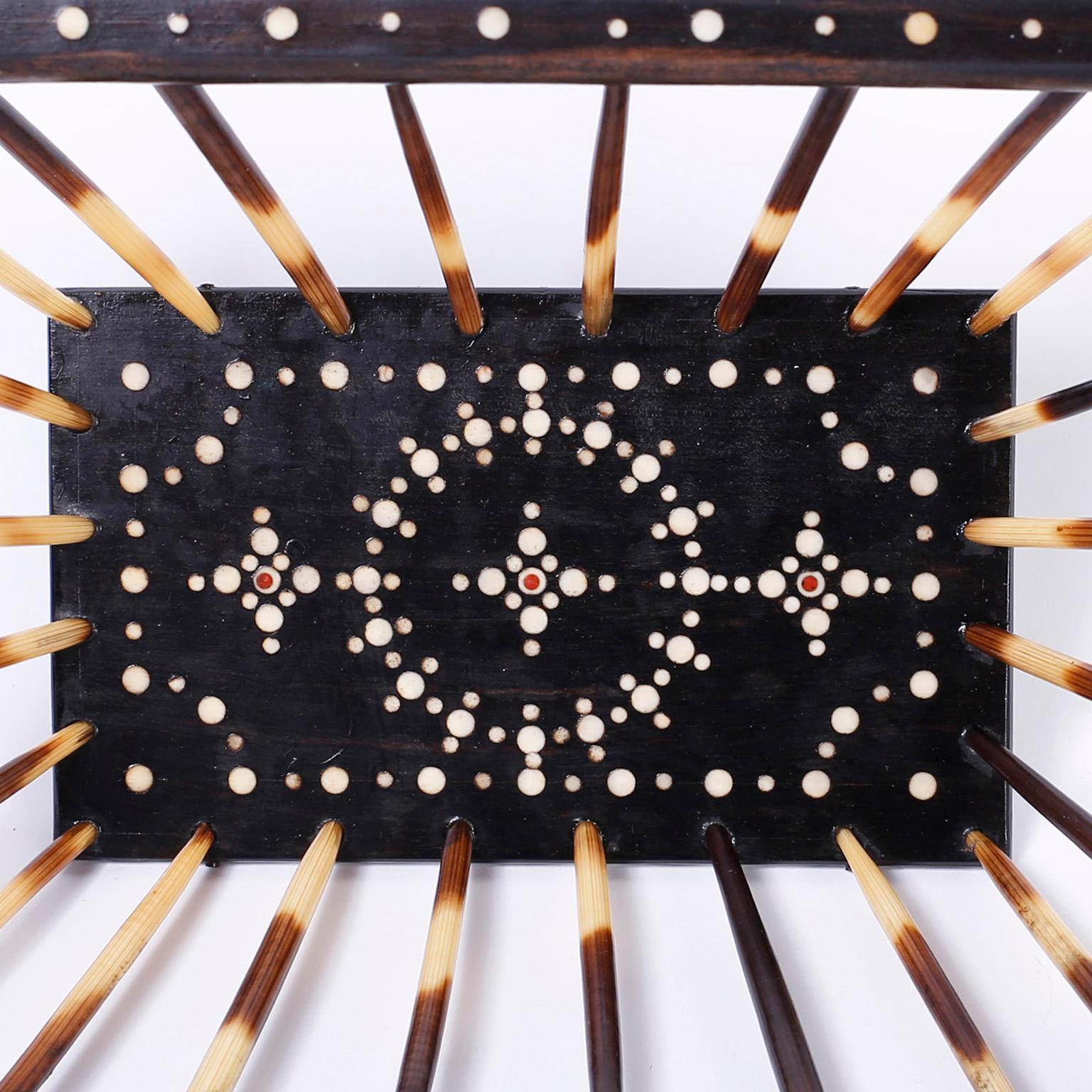 Anglo Indian Quill Basket at 1stDibs