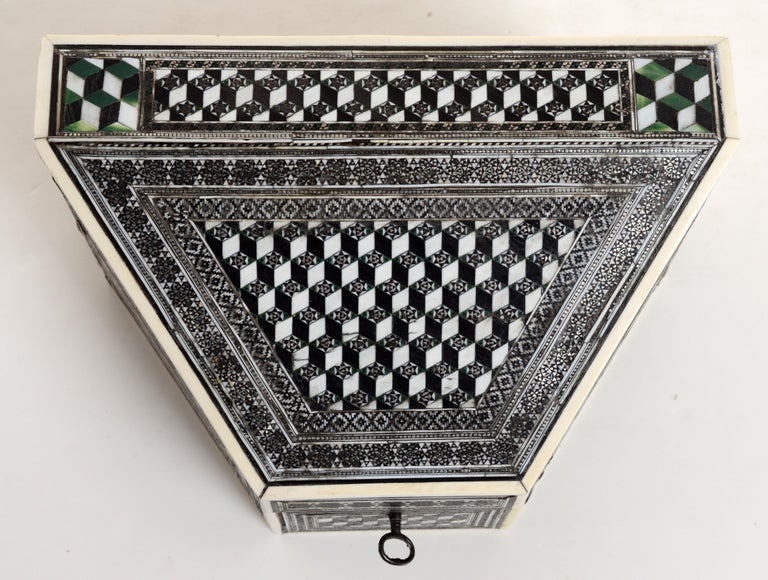 Anglo-Indian Sadeli Tumbling Block Writing Slope, Stationary Box c1850 ...