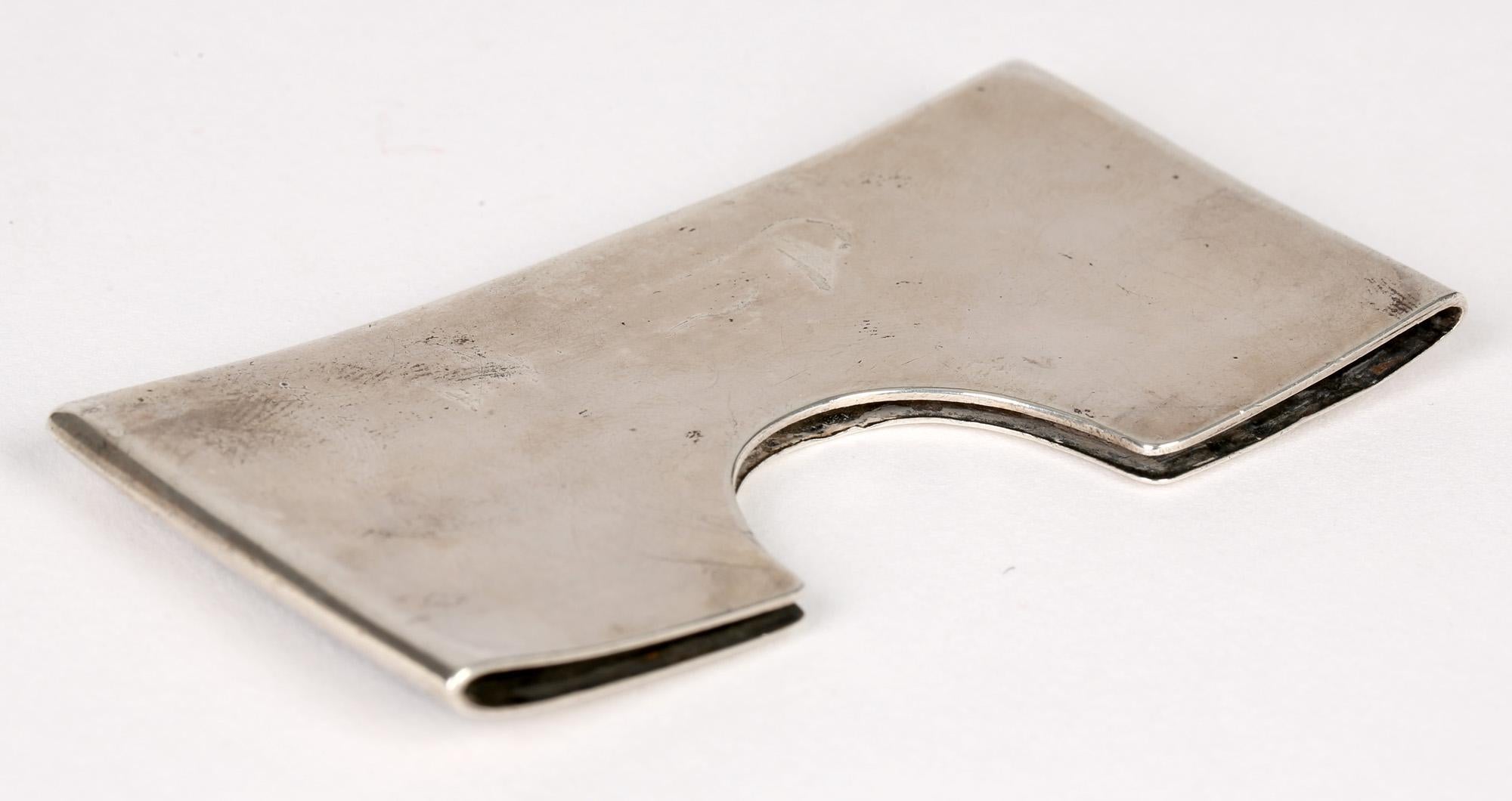 Anglo Indian Silver Embossed Jungle Scene Card Slip Case at 1stDibs