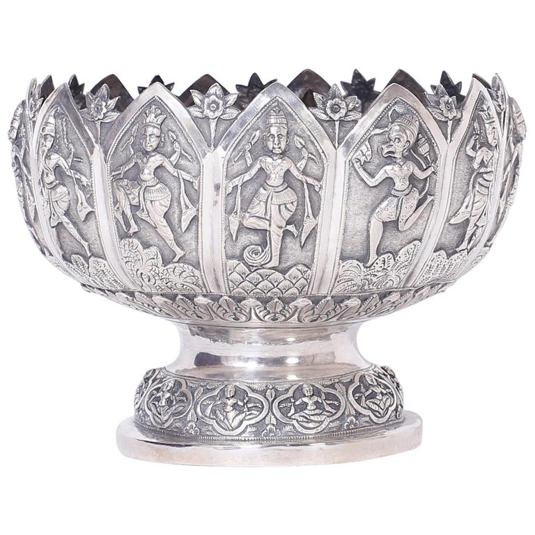 Anglo Indian Silver Fruit Bowl at 1stDibs | indian fruit bowl, silver ...