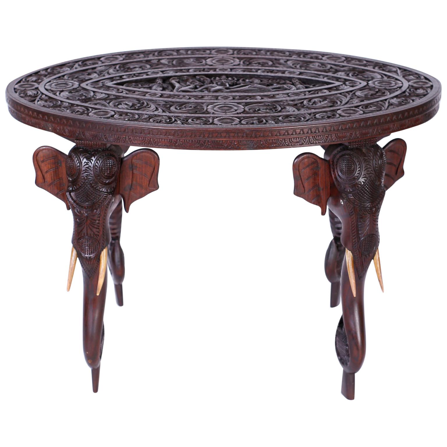 Anglo-Indian Style Thai Elephant Table at 1stDibs