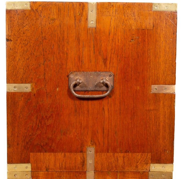 Anglo Indian Teakwood Campaign Chest For Sale at 1stDibs