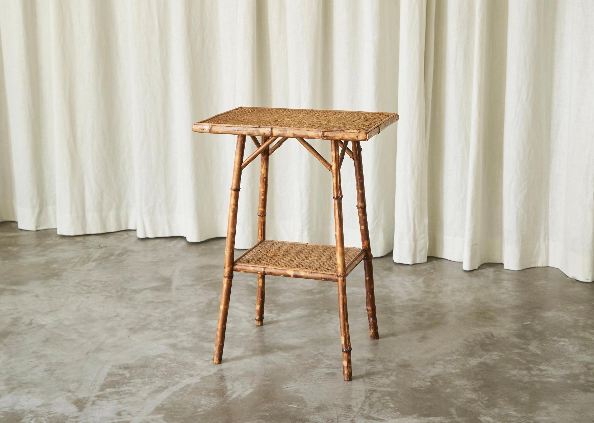 Anglo Japanese Aesthetic Movement Tortoiseshell Bamboo Side Table 19th ...