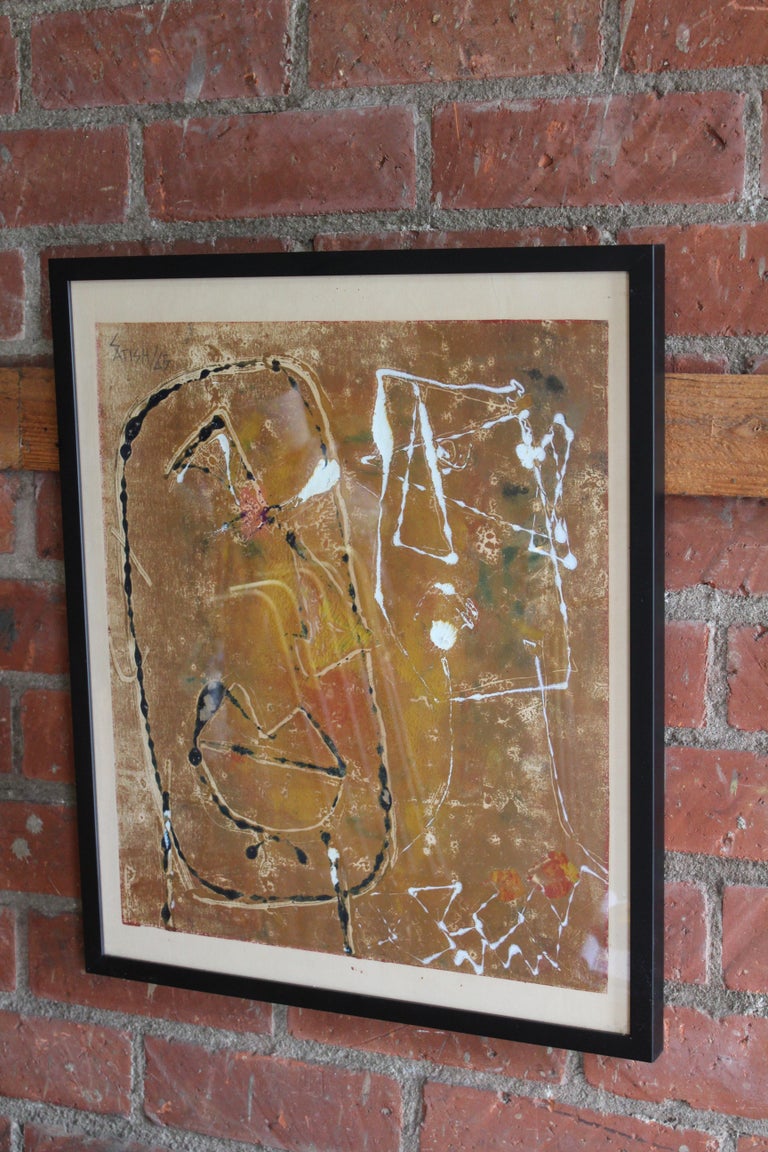 "Angry Heads" Painting by Satish Gupta, New Dehli, India 1965 For Sale ...