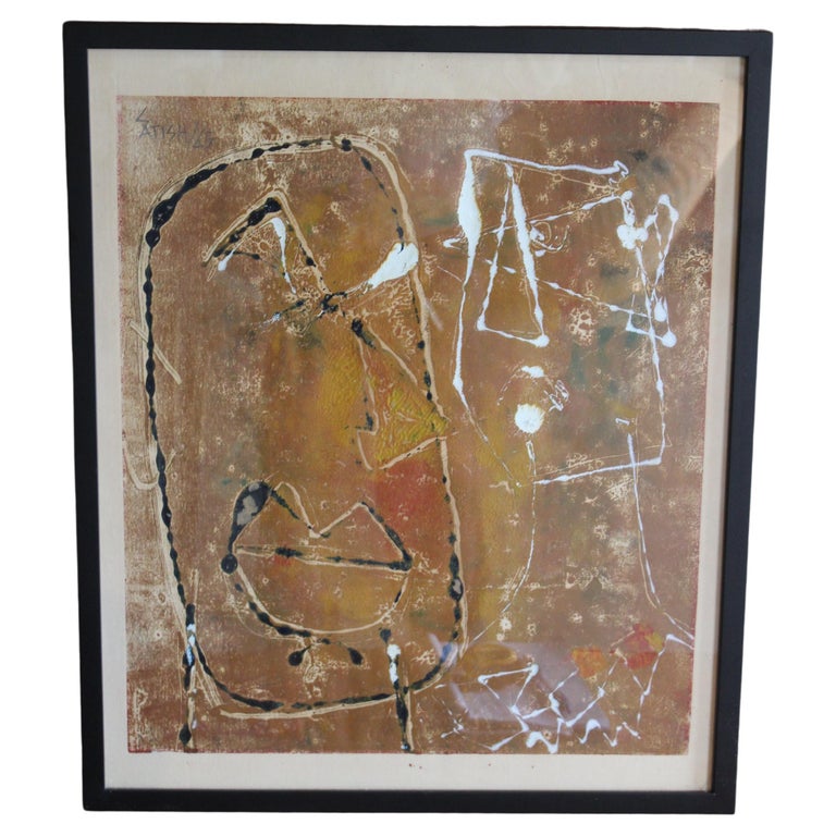 "Angry Heads" Painting by Satish Gupta, New Dehli, India 1965 For Sale ...