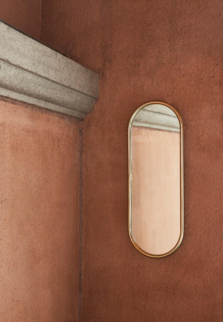 Angui Golden Oval Large Mirror For Sale at 1stDibs
