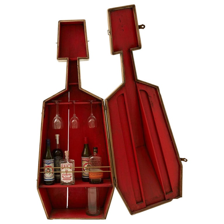 Angular Cello Case Bar Cabinet at 1stDibs