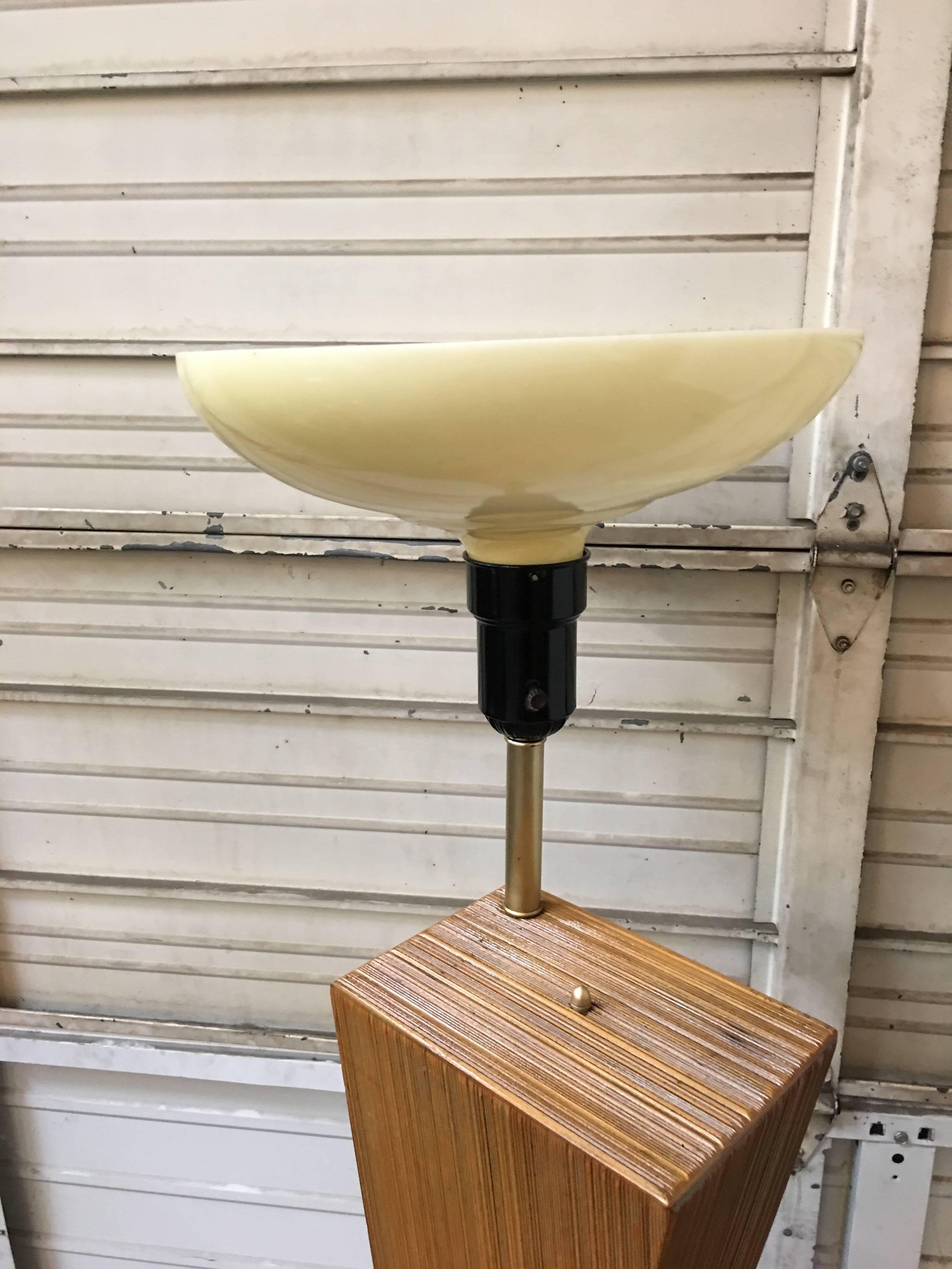 Angular Combed Wood Floor Lamp in the Style of Paul Frankl at 1stDibs ...