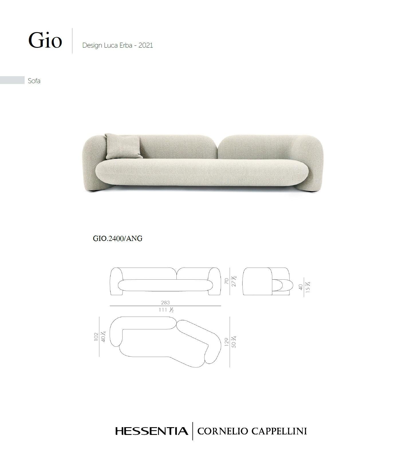 Angular Gio Sofa by Luca Erba for Hessentia, Cornelio Cappellini For Sale at 1stDibs