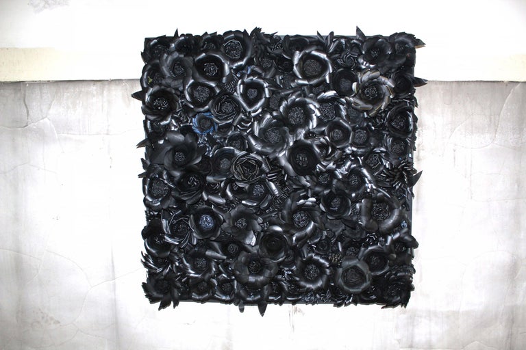 Ani Hoover - Ani Hoover Rubber Garden 2017 Recycled Bike Tire Wall ...