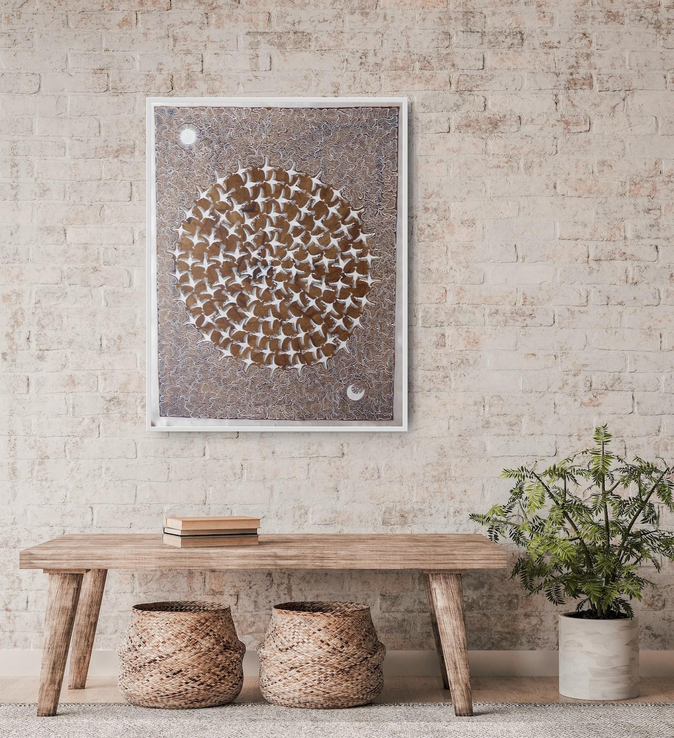 Anil Vangad - Animal Painting on Canvas Cloth Tribal Natural Art Warli ...