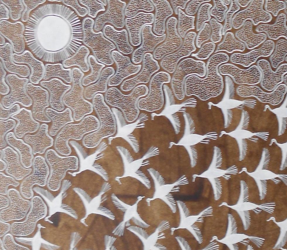 Anil Vangad - Animal Painting on Canvas Cloth Tribal Natural Art Warli ...