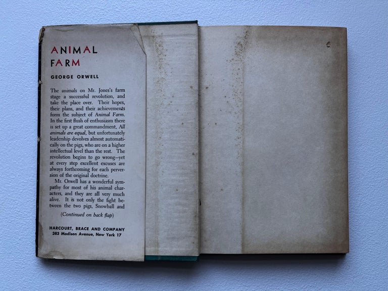 Animal Farm, George Orwell, first us edition, 1946, hardcover For Sale ...