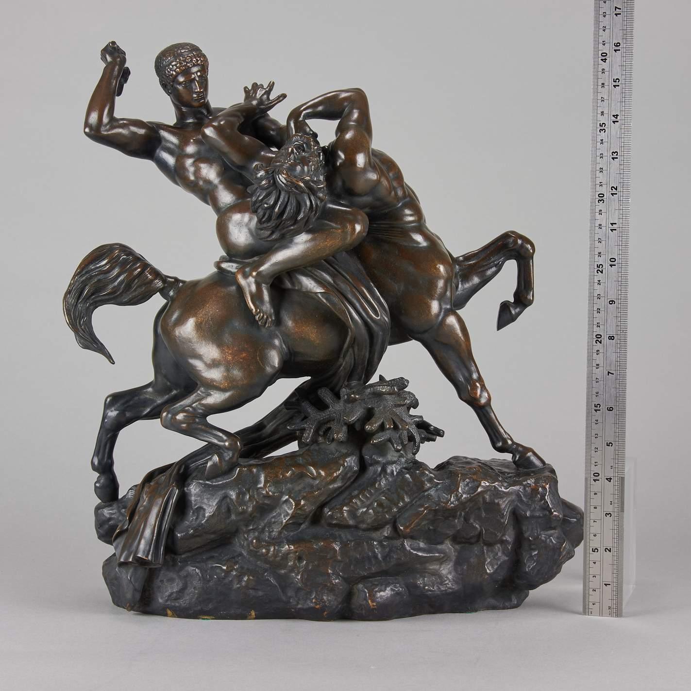 Animalier Bronze Group Entitled 'Theseus and The Centaur' by Antoine L ...
