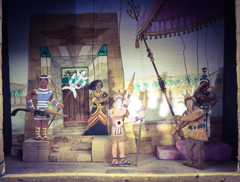 Automaton, Hand Cranked Miniature Signed Stage Model, Opera Aida, Hand ...